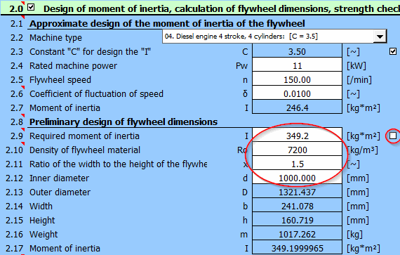 MITcalc - Design and analysis of the flywheel.